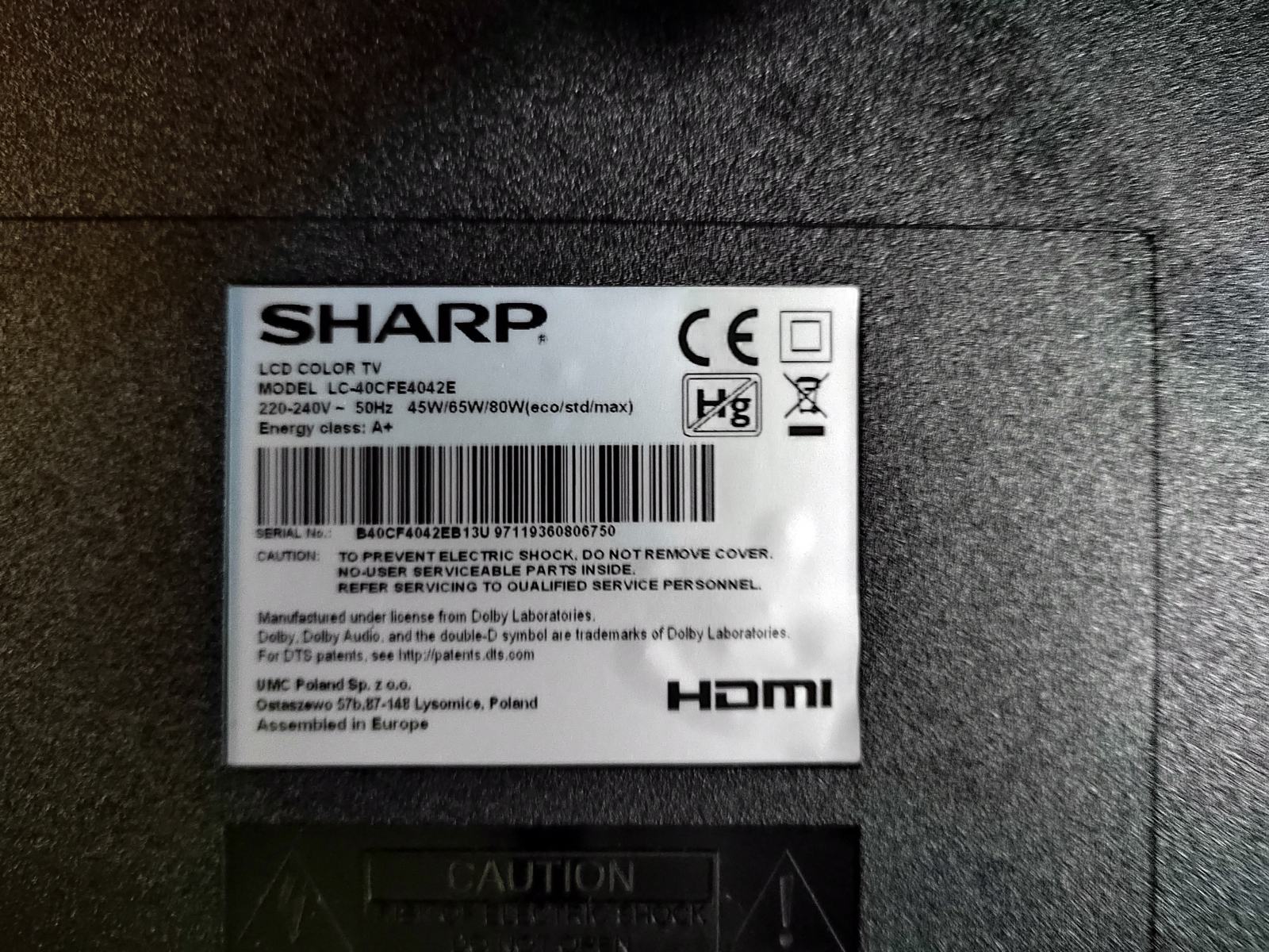 Razbijeni SHARP led tv 40 inča