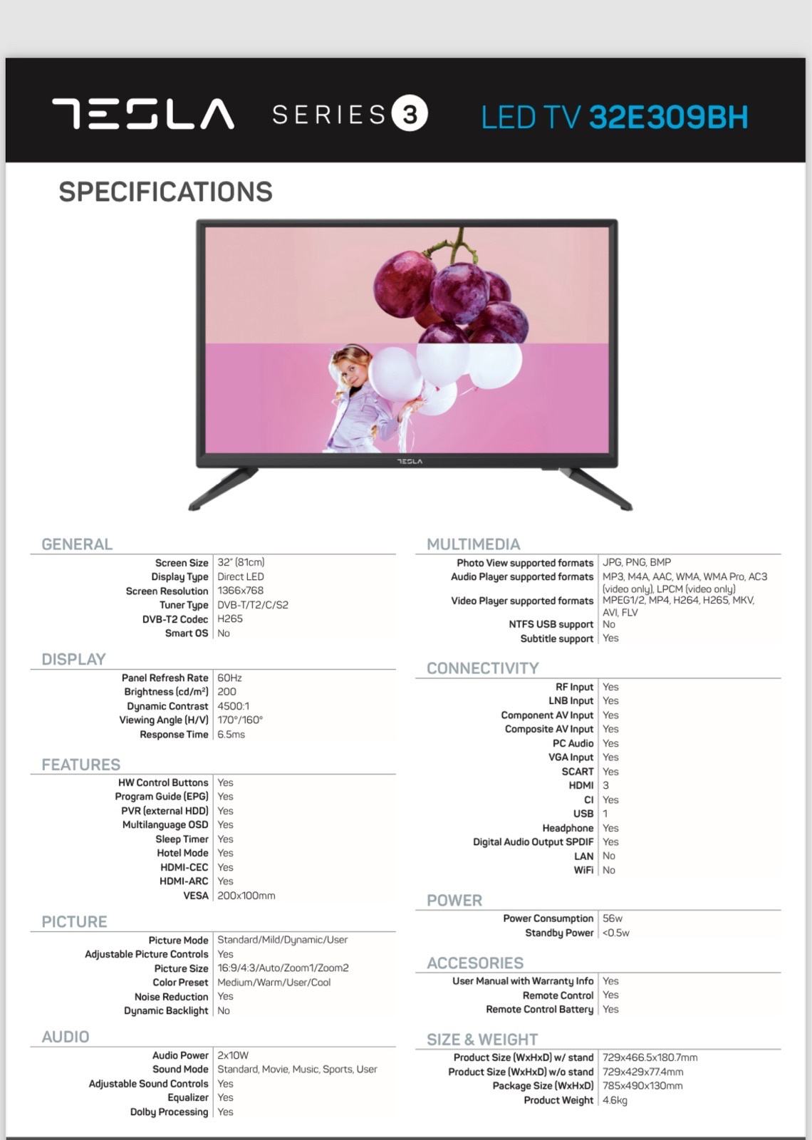 Tesla Led Tv 32”
