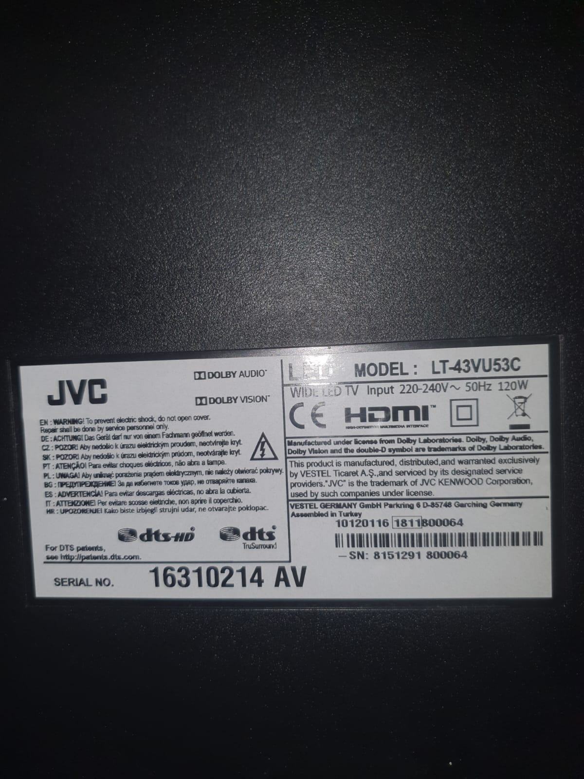 TV JVC 43