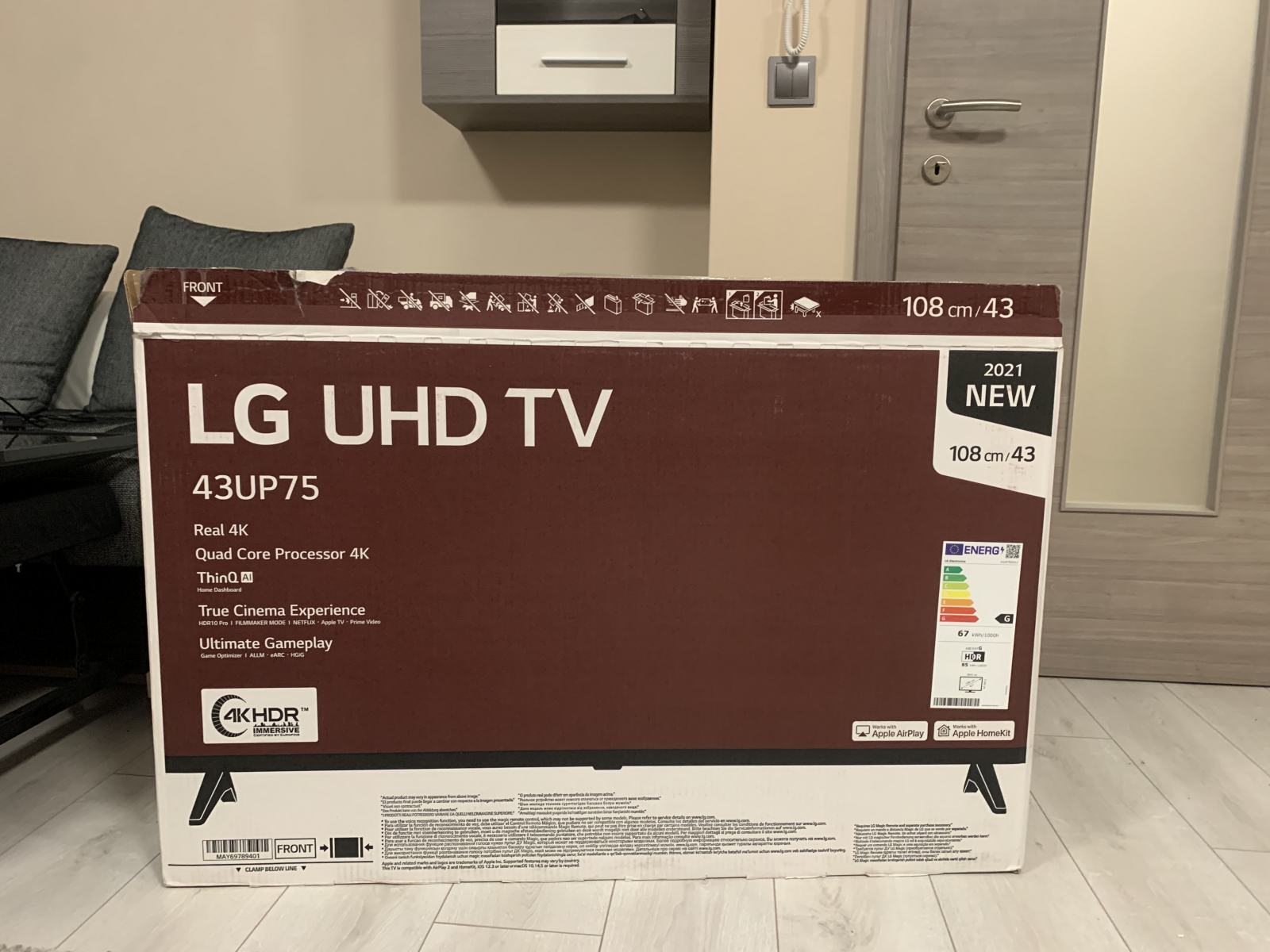 TV LG 43UP75003LF , LED 43” , 109cm , UHD 4K, webOS, a5 Al 4K
