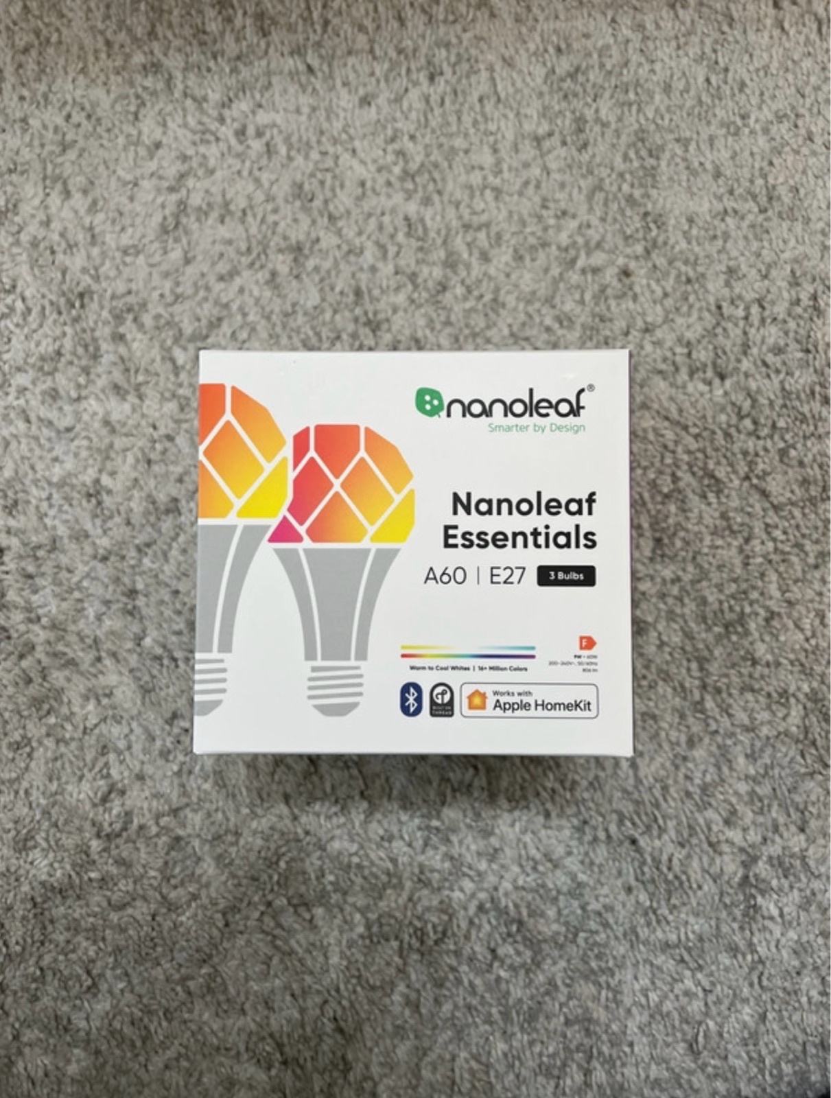 Nanoleaf Essentials A60 / E27 Apple Homekit Thread Smart Bulbs 3 Pack