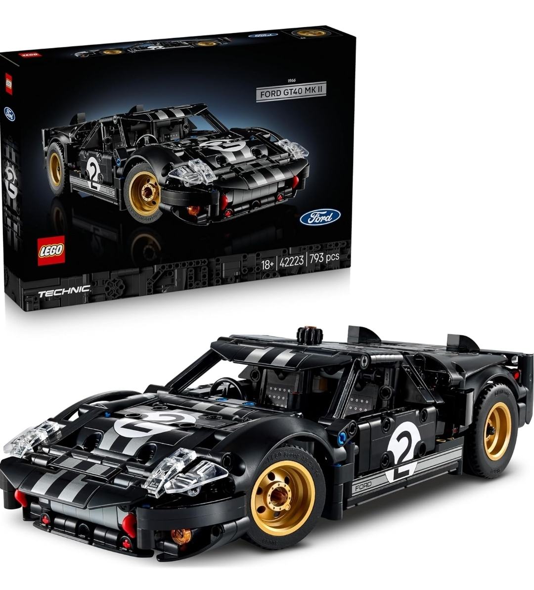 1966 Ford GT40 MKII Race Car Lego 42223