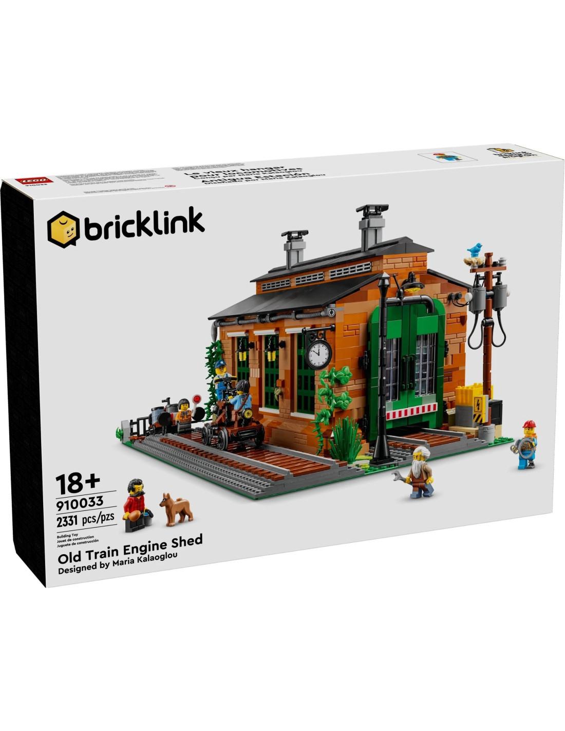 LEGO Bricklink 910033 Old Engine Train shed - NOVO