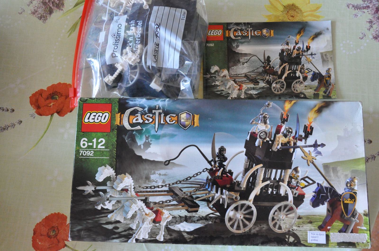 Lego Castle 7092 Skeletons Prison Carriage