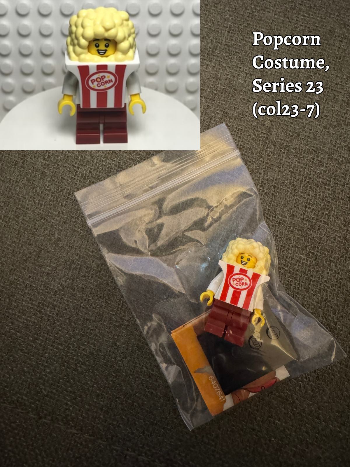 Lego minifigura Popcorn Costume, Series 23 (col23-7)