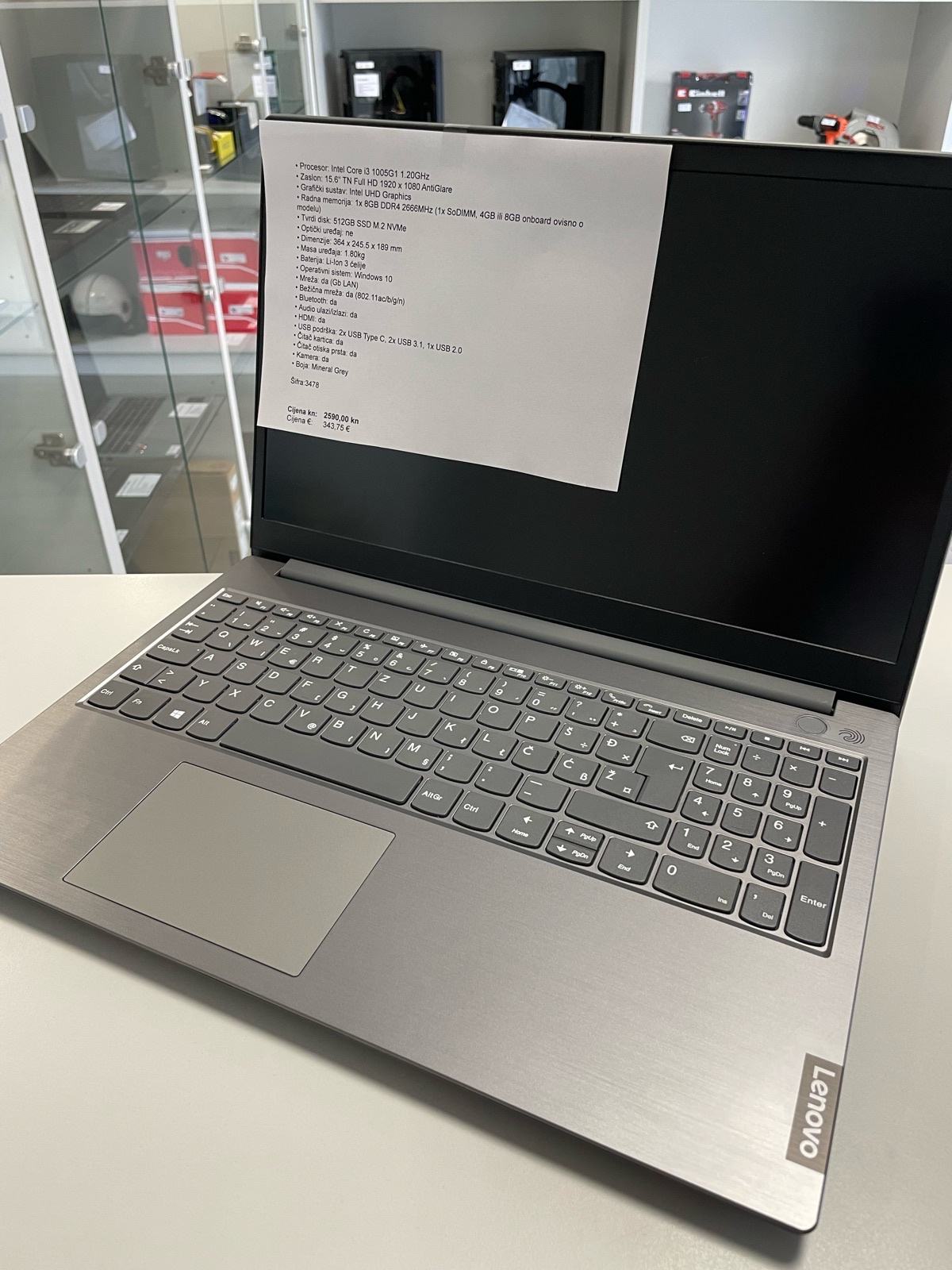 Lenovo ThinkBook 15-IIL - Type 20SM, Garancija, R1 račun