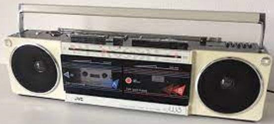 JVC vintage 1980 Double Cassette radio Portable Stereo RC-W3LB