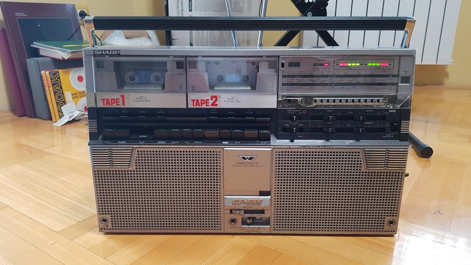 SHARP GF-555 STEREO RADIO KAZETOFON, BOOMBOX, GHETTO BLASTER