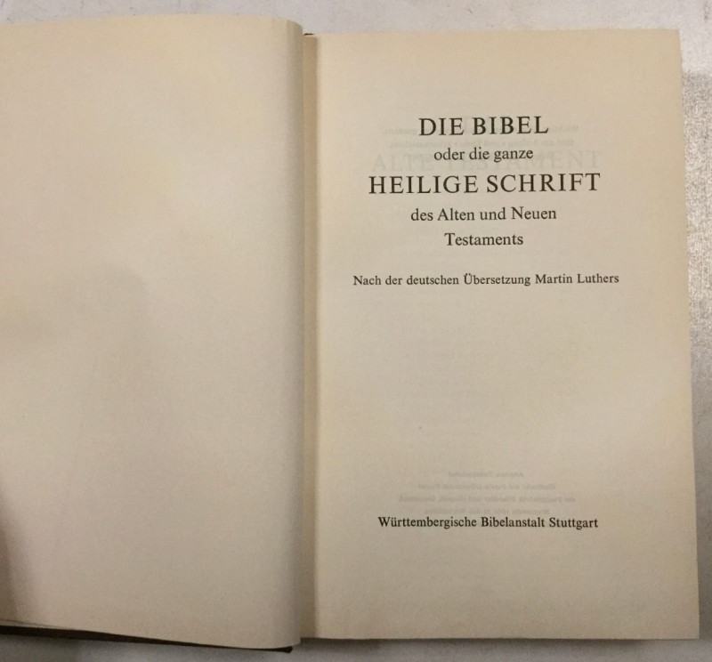 BIBLIJA , DIE BIBEL : HEILIGE SCHRIFT DES ALTEN UND NEUEN TESTAMENTS