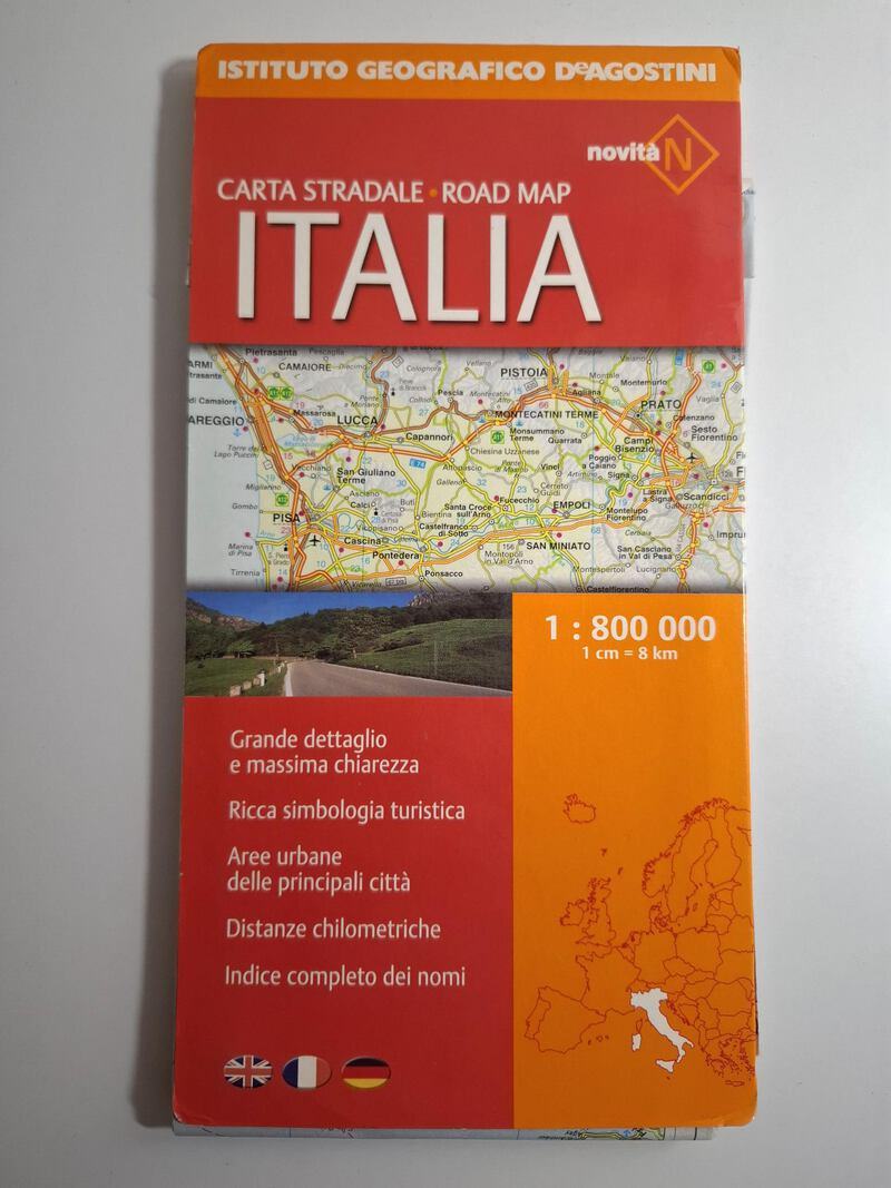 Carta stradale road map Italia Italija auto-karta DAgostini