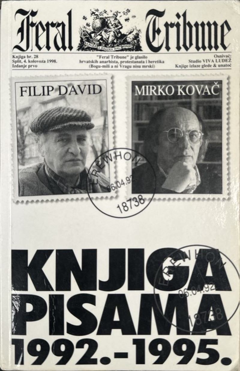 David Filip, Kovač Mirko: Knjiga pisama 1992.-1995.
