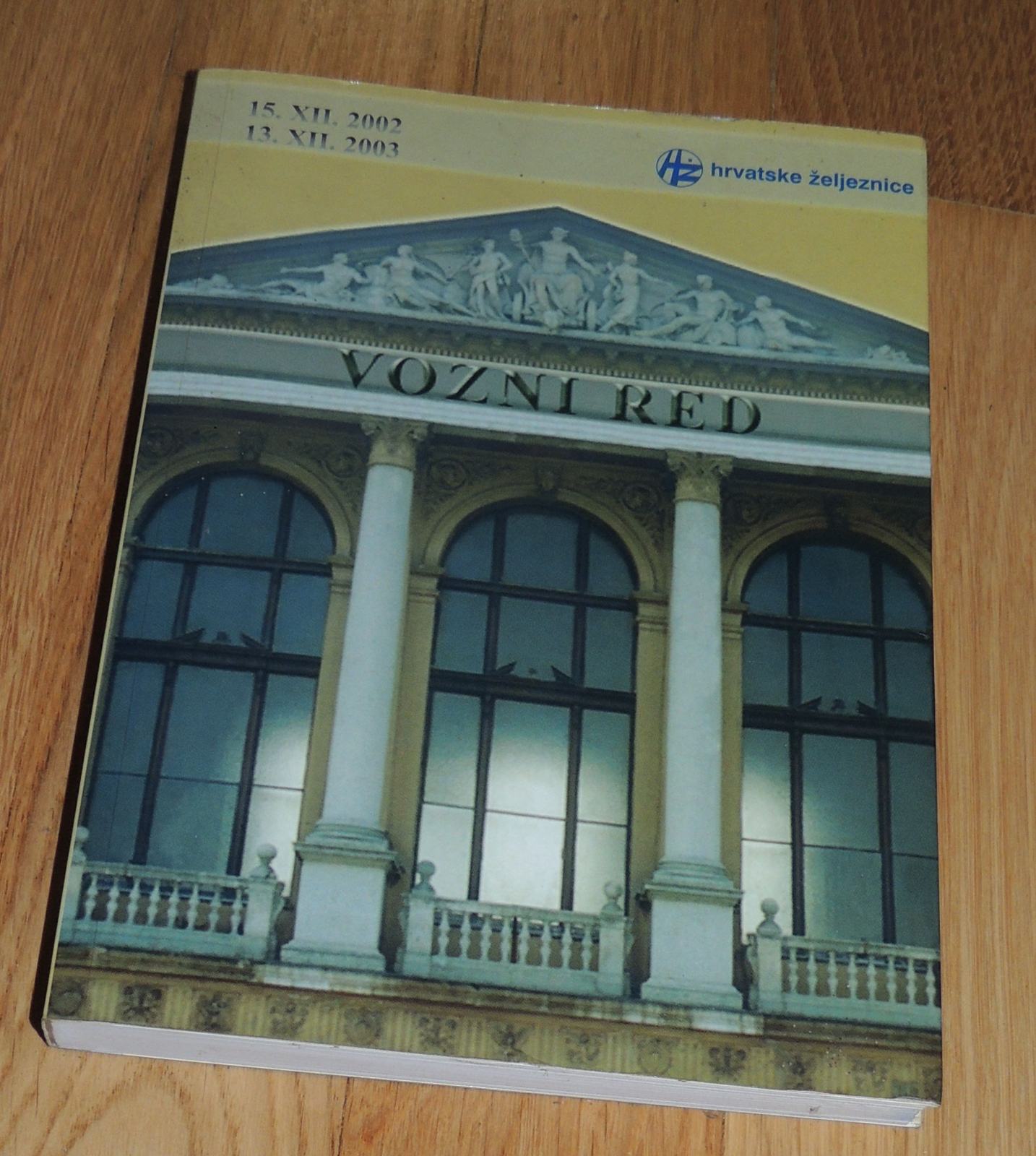 Hrvatske željeznice Vozni red 2002_2003