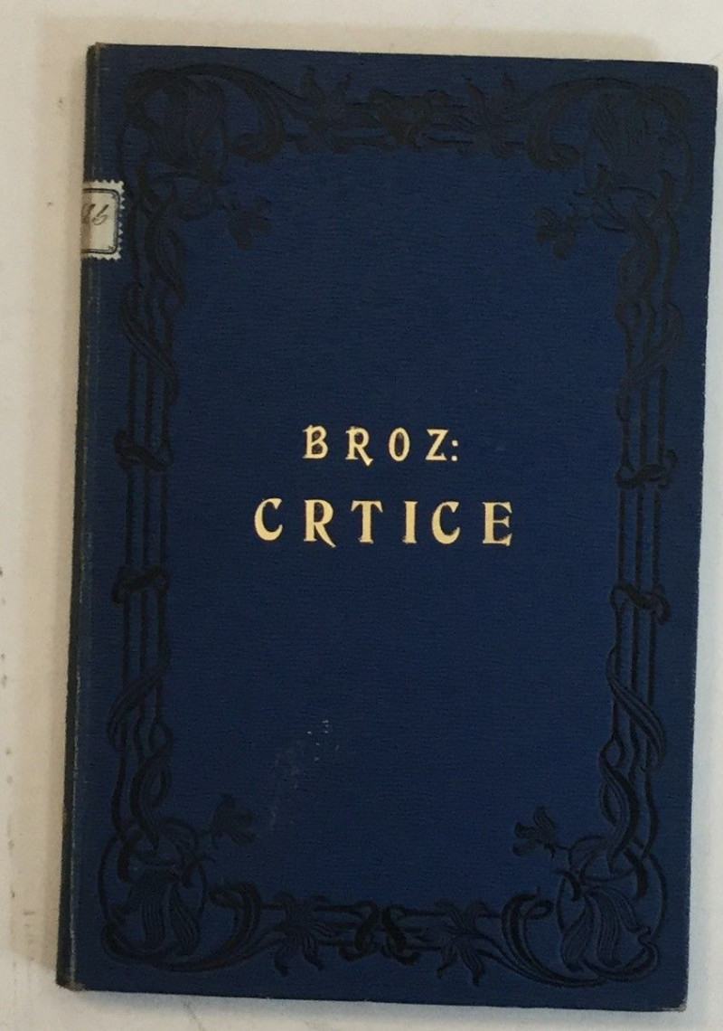 IVAN BROZ : CRTICE IZ HRVATSKE KNJIŽEVNOSTI