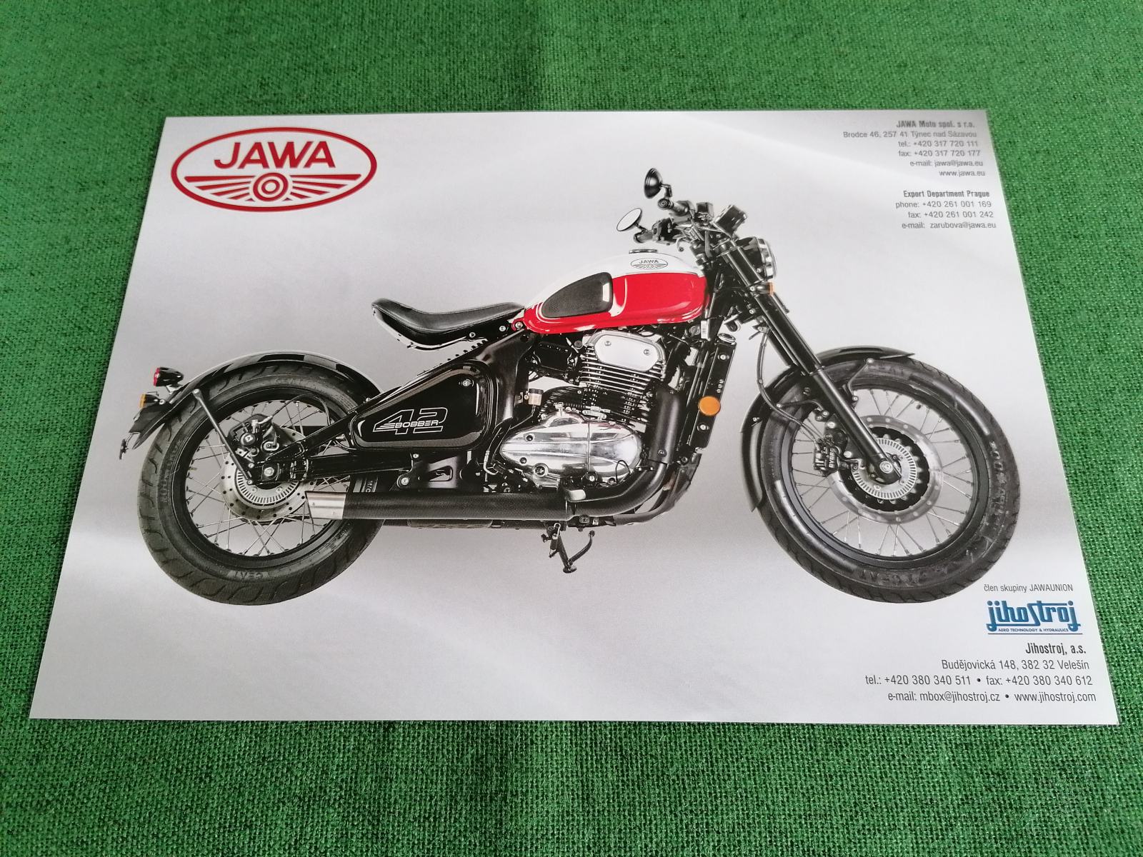 JAWA 350 CL BOBBER ORIGINAL PROSPEKT NOVOG MODELA 2024.g JAVA BROCHURE