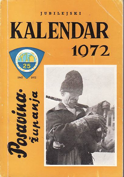 JUBILEJSKI KALENDAR 1972 POSAVINA ŽUPANJA