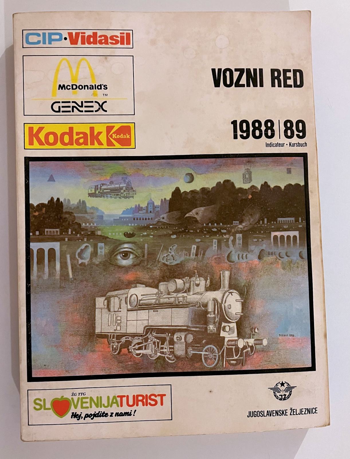 Jugoslavenske željeznice - Vozni red 1988 1989 #2