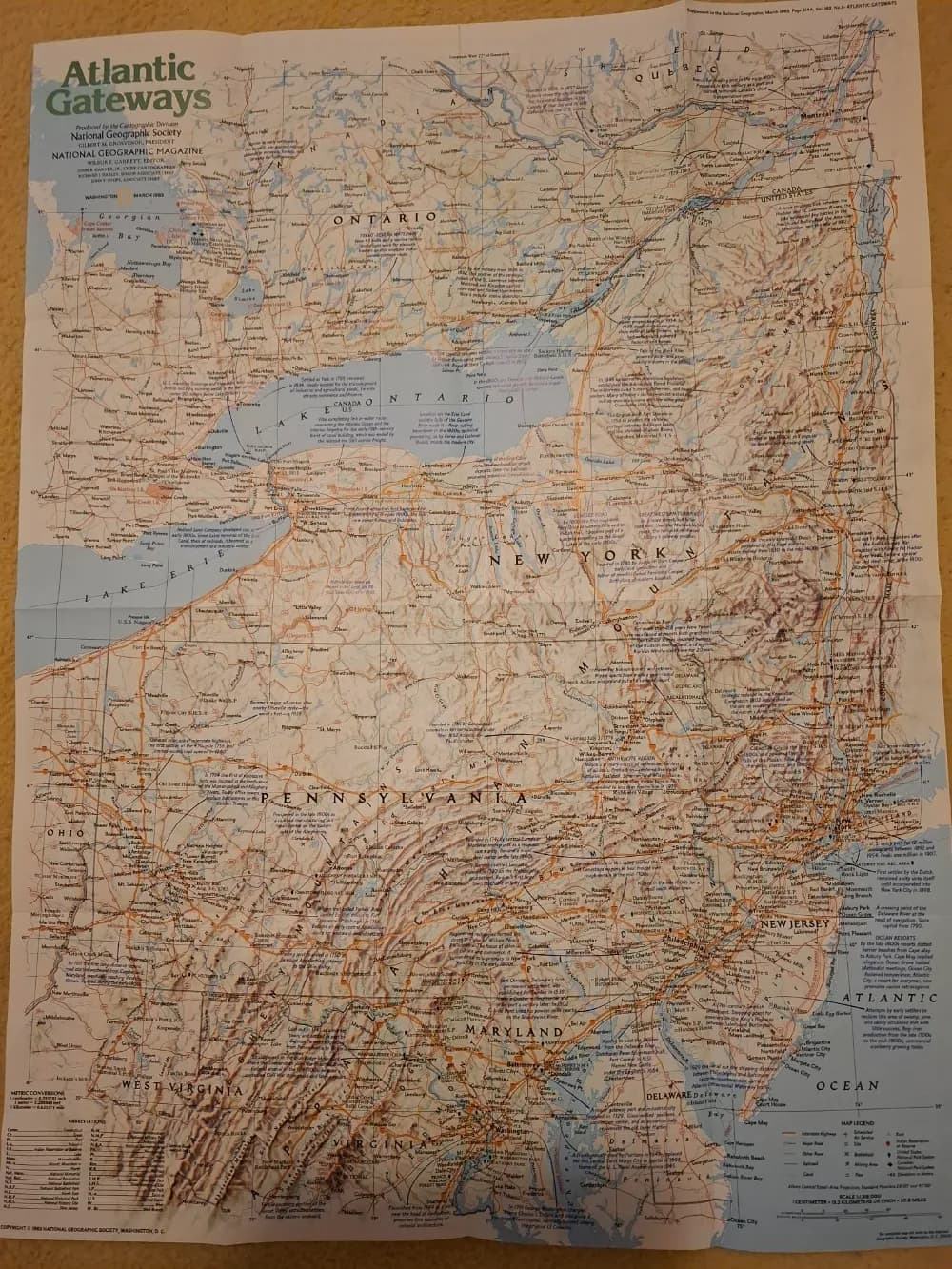 Karta / Mapa Atlantic Gateways SAD (USA) izlaz na Atlantik - Velika je