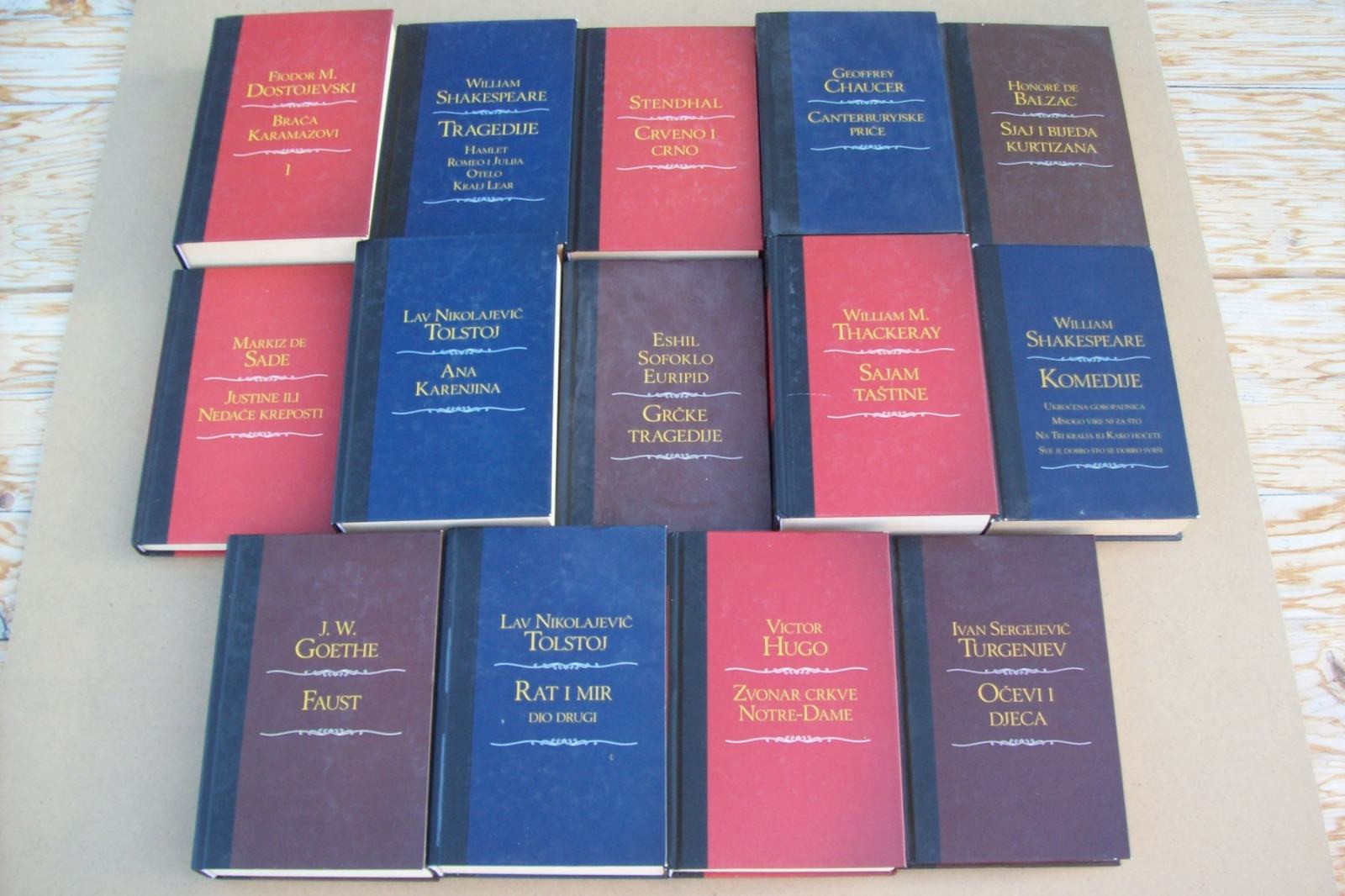 KLASICI SVJETSKE KNJIŽEVNOSTI - JUTARNJI LIST (lot 13 knjiga)