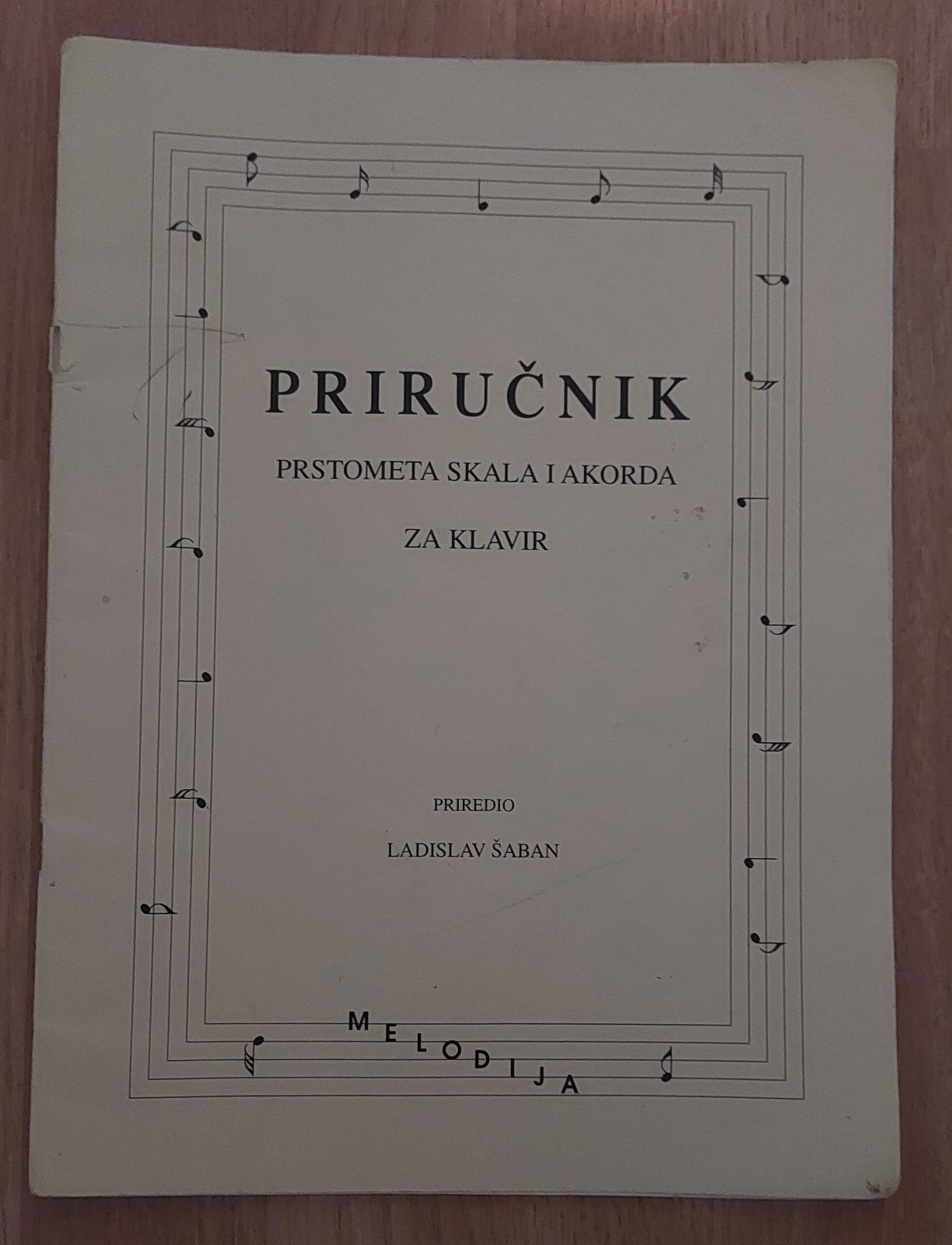 L. ŠABAN: Priručnik prstometa, skala i akorda za klavir
