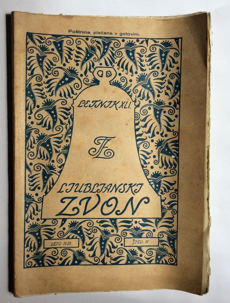 LJUBLJANSKI ZVON, STARI ČASOPIS, 1921., ŠTEVILKA 11