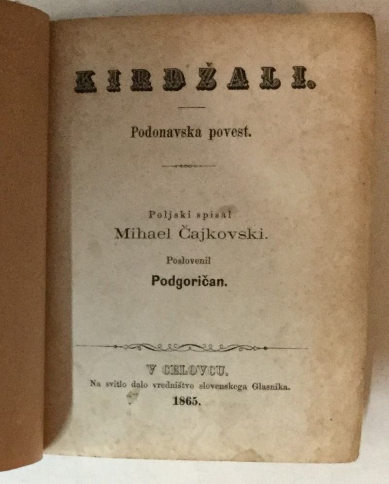 Michal Czajkowski: Kirdžali, Podonavska povest