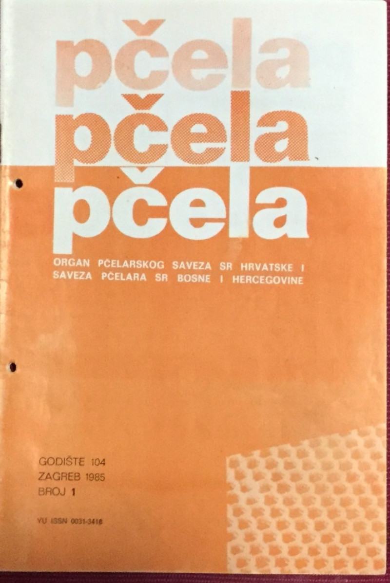 Pčela: Organ pčelarskog saveza SR Hrvatske i saveza pčelara SR Bosne i
