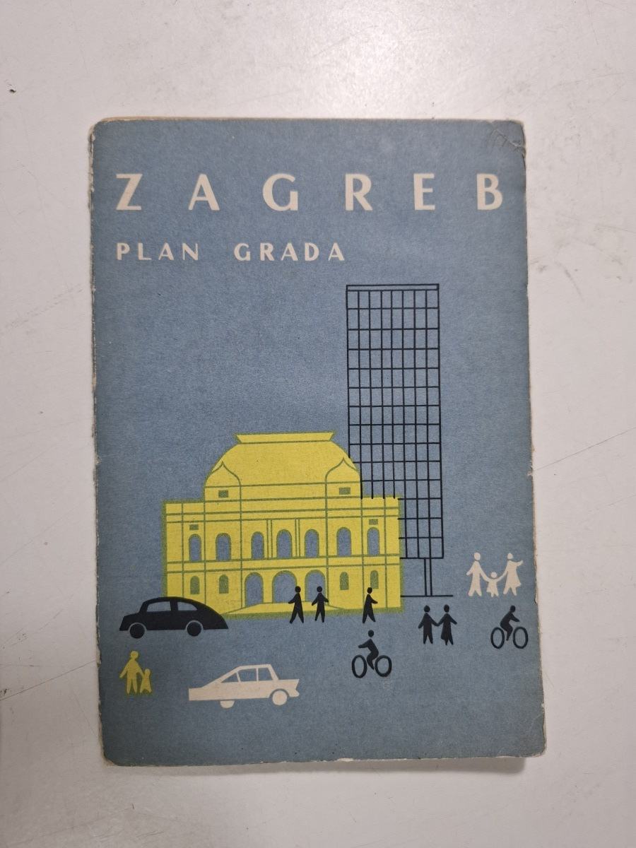 Zagreb. Popis ulica i plan grada.