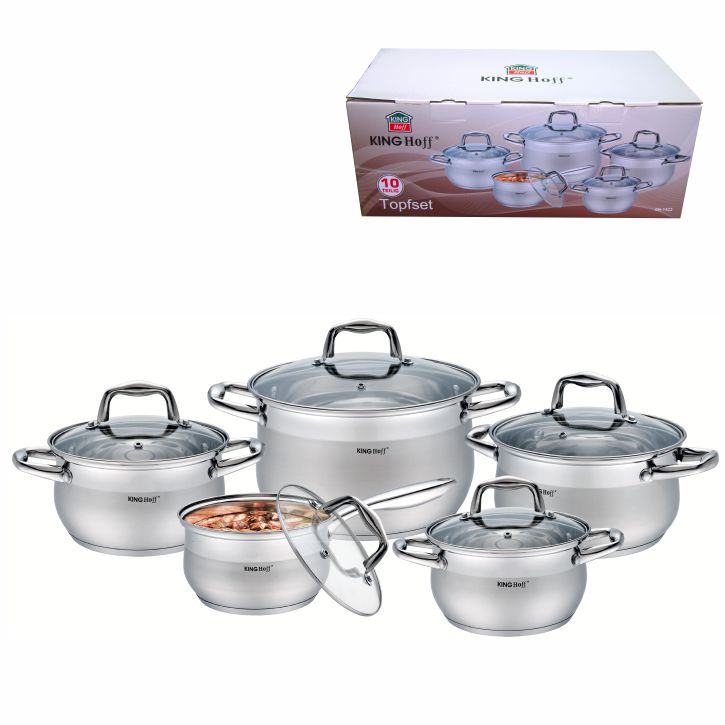 SET POSUĐA INOX SA STAKLENIM POKLOPCIMA SET 10/1