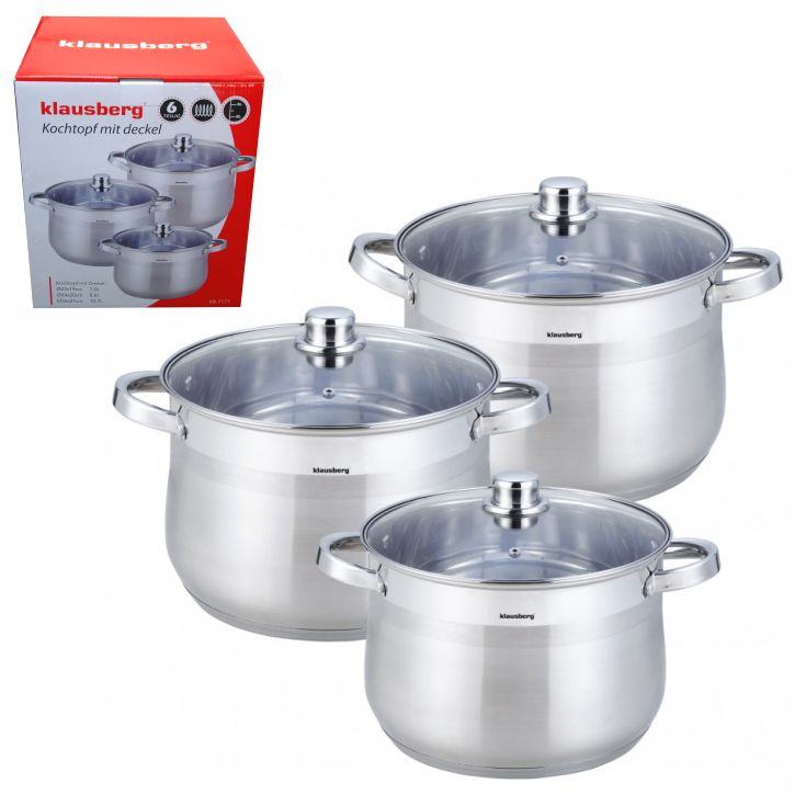 SET POSUĐA INOX SA STAKLENIM POKLOPCIMA SET 6/1