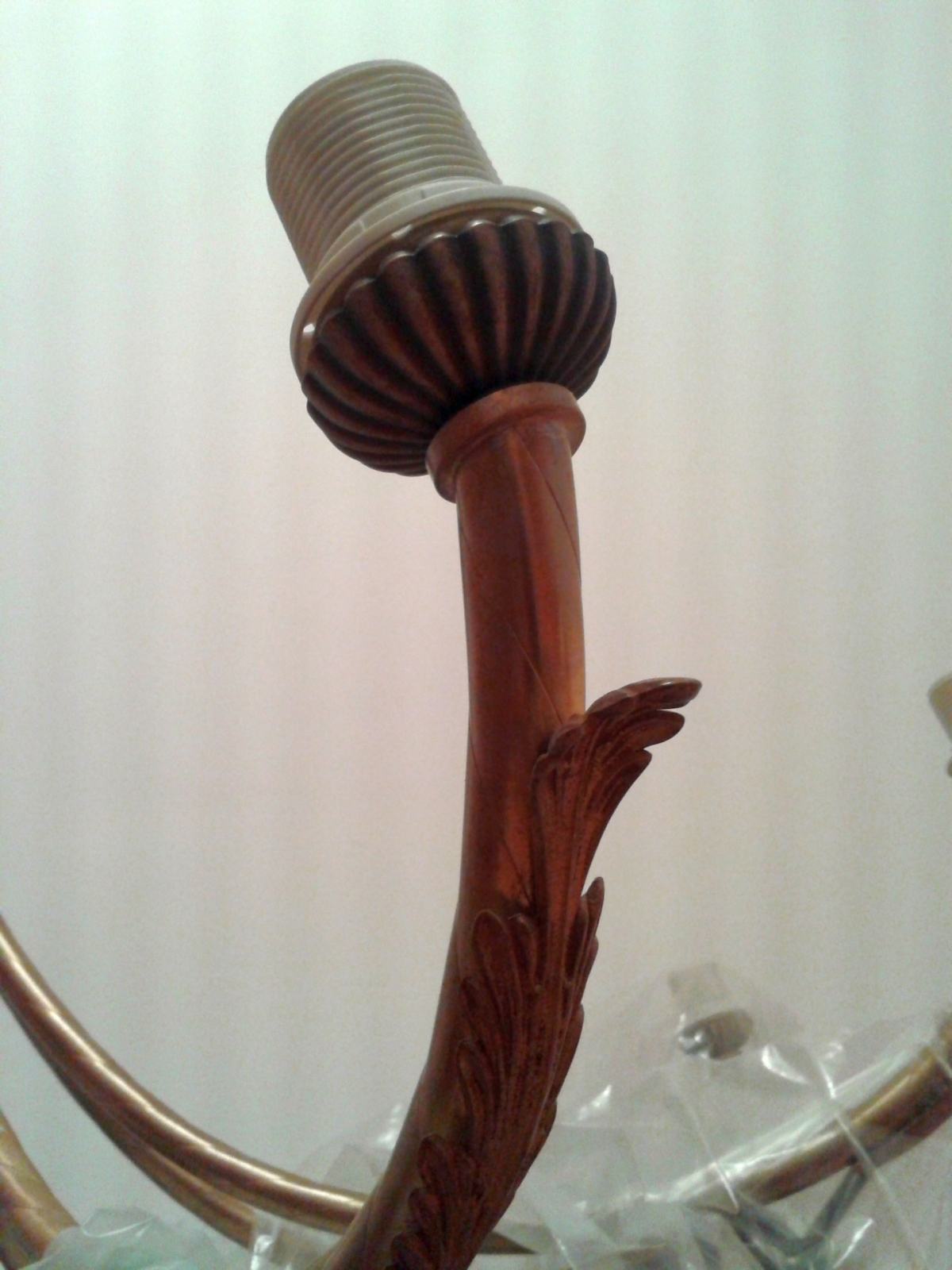 Rustikalni lusteri s elementima kovanog željeza i stakla - PRILIKA!