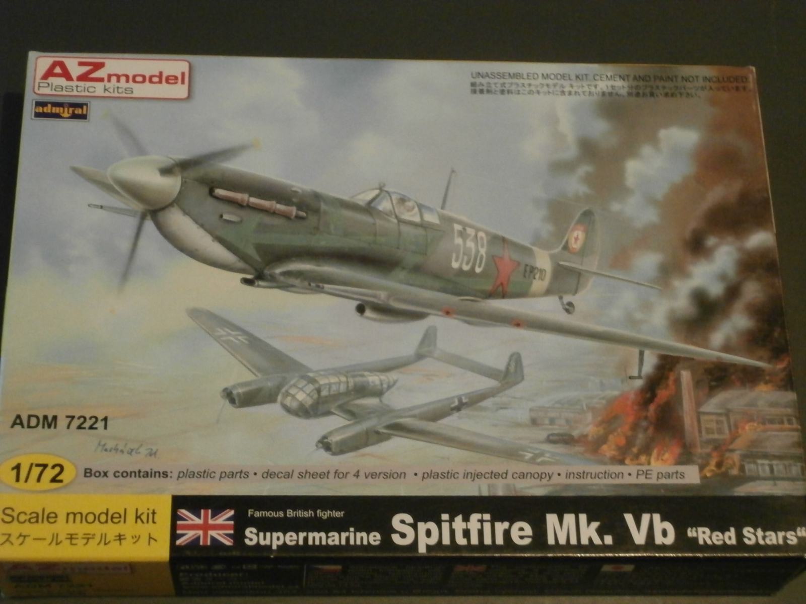 Maketa Supermarine Spitfire Mk Vb, 1:72, AZ