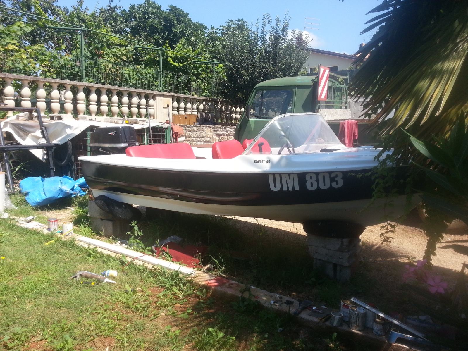 barka,gliser plasticna elan 4m