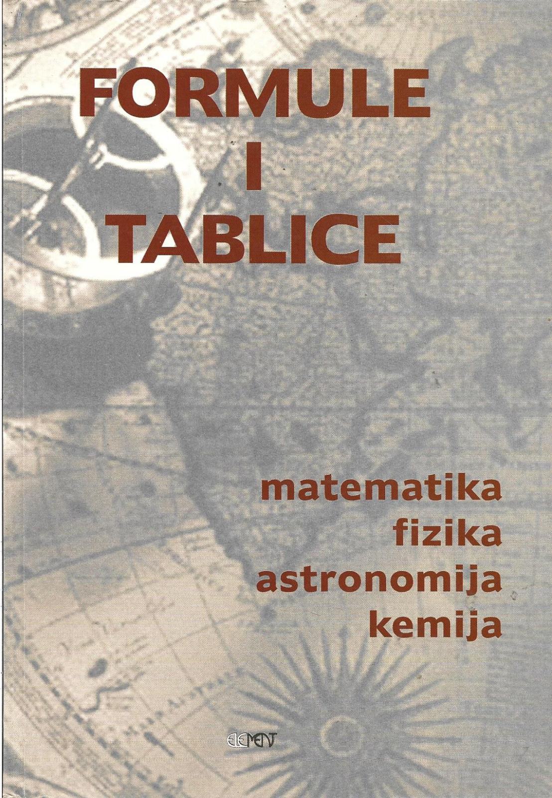 FORMULE I TABLICE