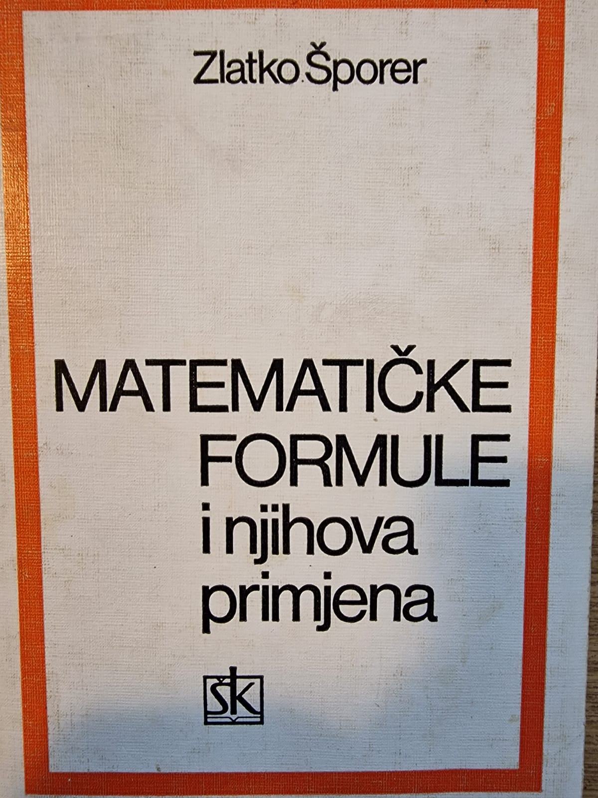 Matematičke formule i njihova primjena Šporer