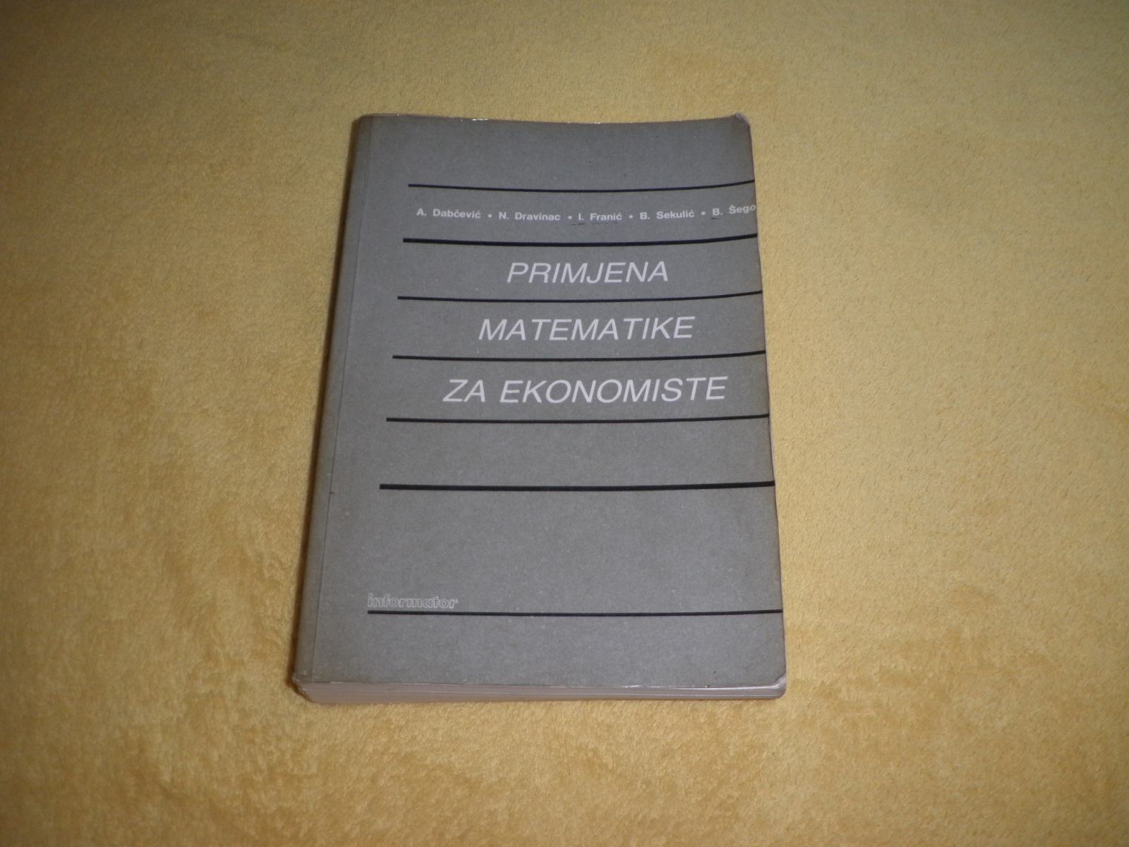 PRIMJENA MATEMATIKE ZA EKONOMISTE