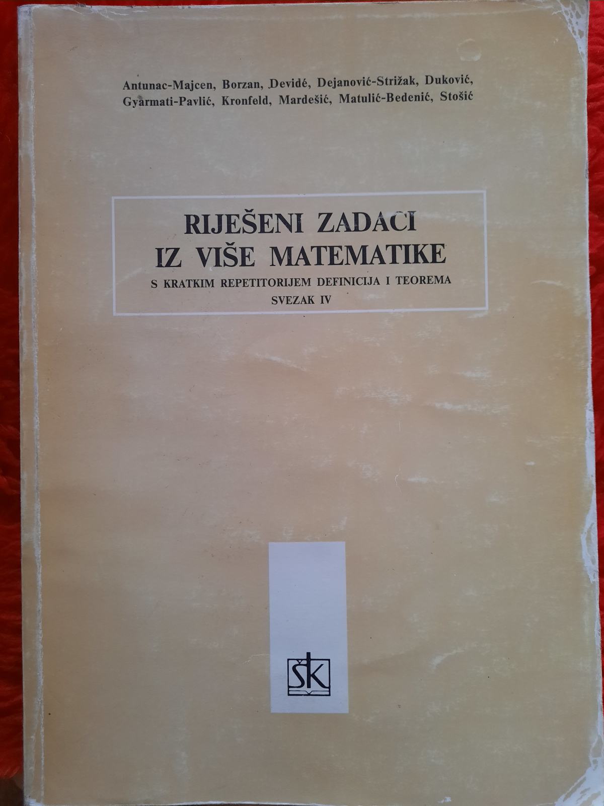 RIJEŠENI ZADACI IZ VIŠE MATEMATIKE 4