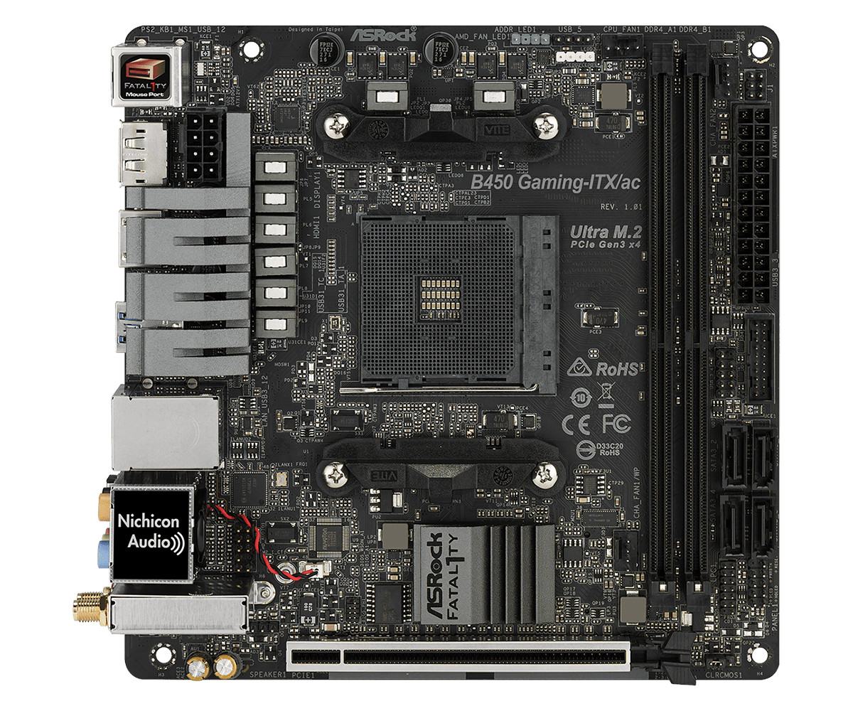 ASRock Fatal1ty B450 Gaming-ITX/ac mini ITX socket AM4