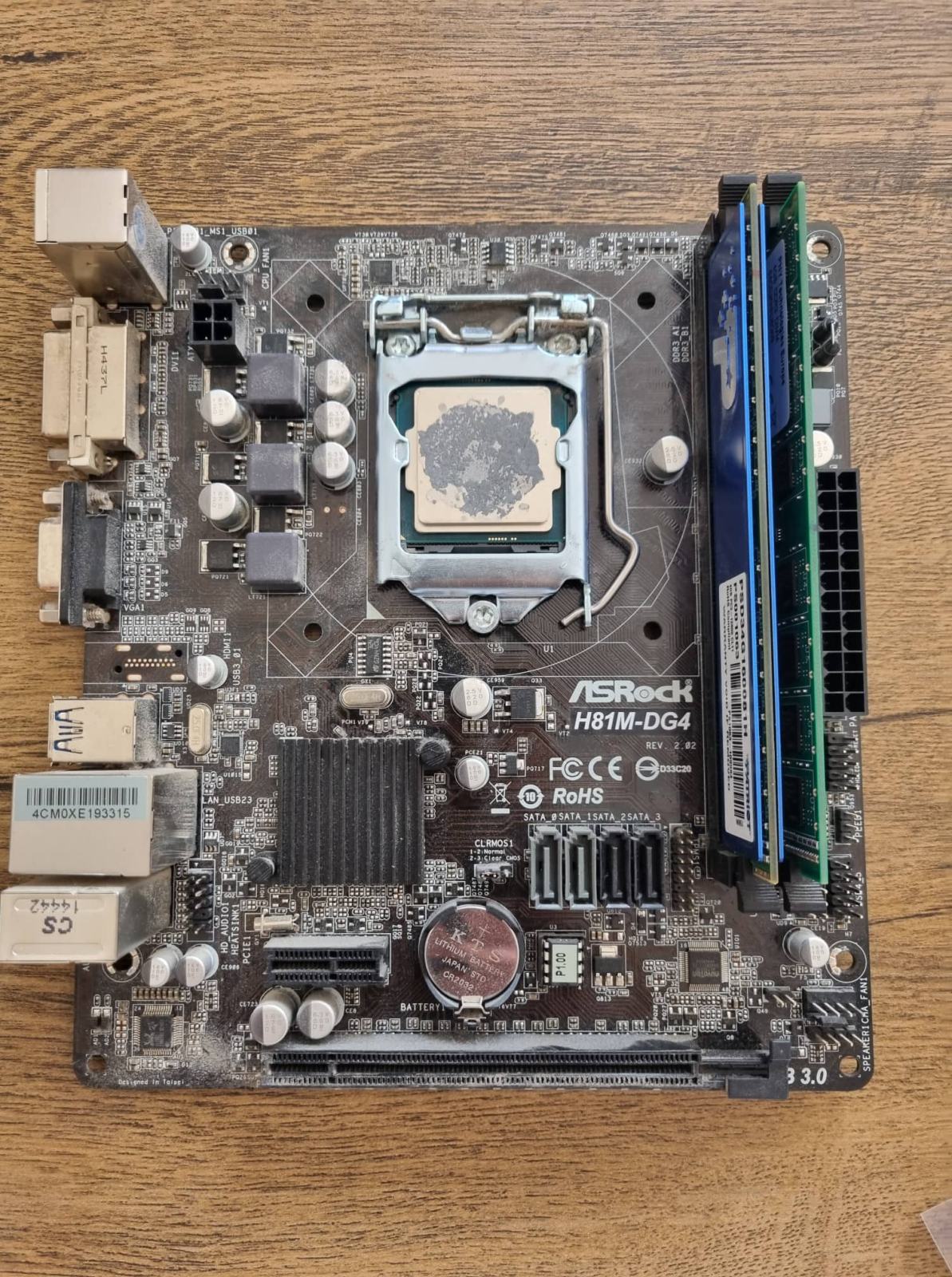 AsRock H81m-DG4 + i3 4170 + 8gb DDR3 RAM