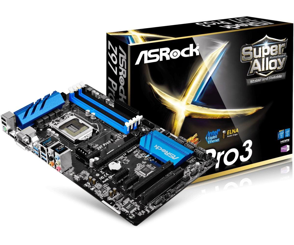 Asrock Z970 Pro 3, Core i5 4590, Cooler Nidec, 2x4GB DDR3 1600