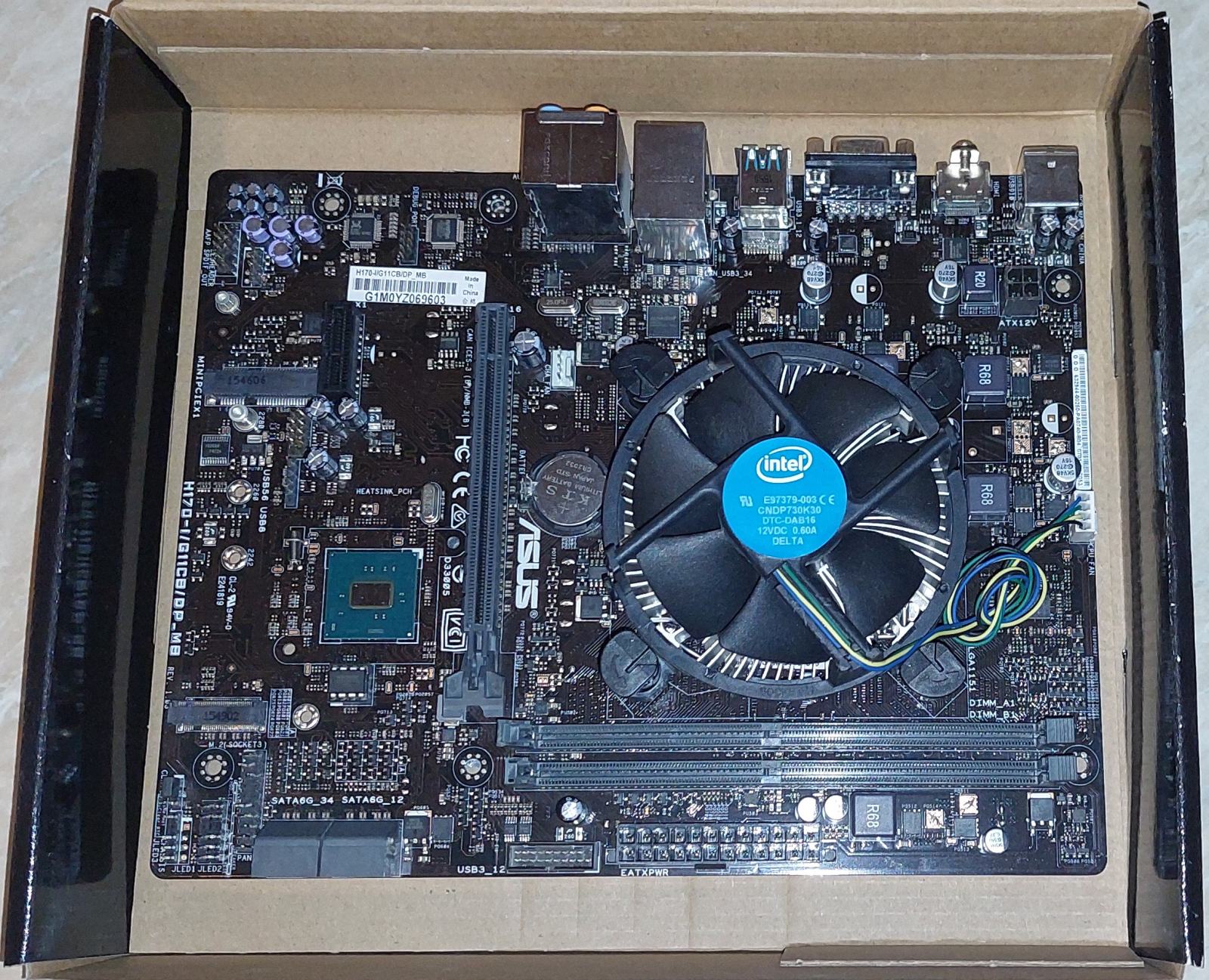 ASUS H170-I/G11CB/DP_MB matična + Intel Core i3-6100 + Box CPU Cooler