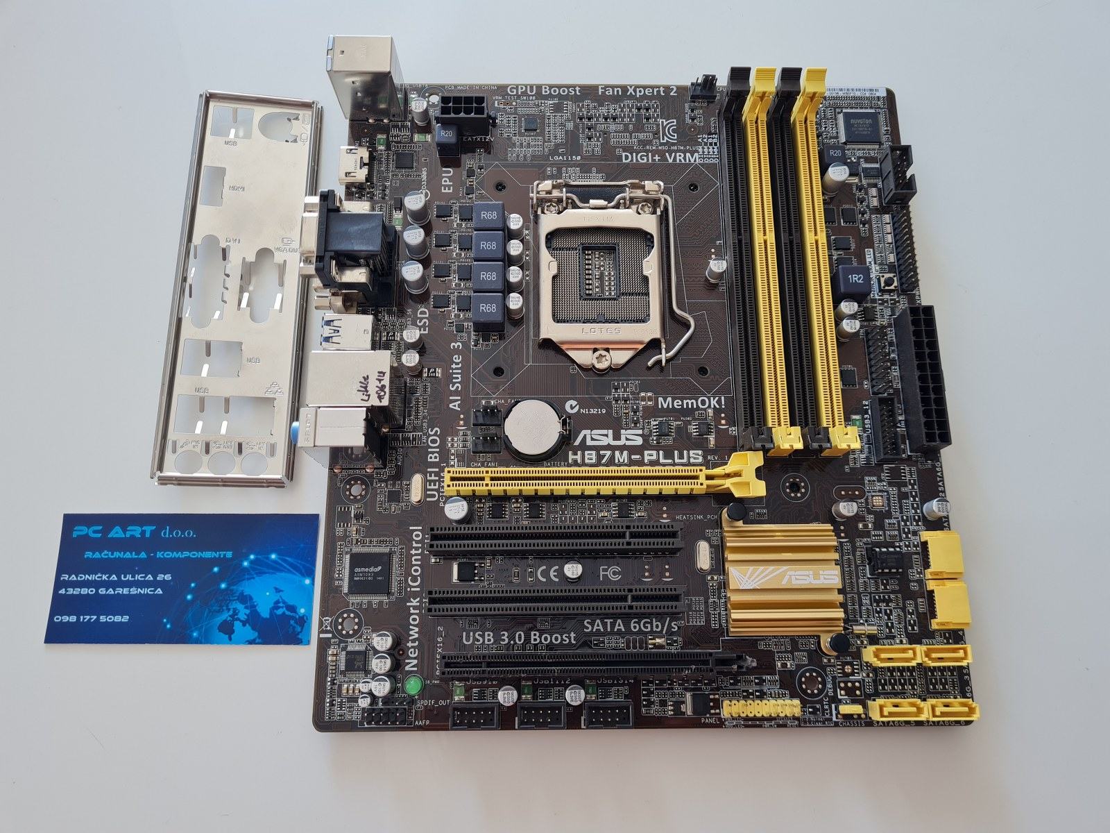 ASUS H87M-PLUS, Intel H87, Socket 1150 - Račun / R1 / Jamstvo