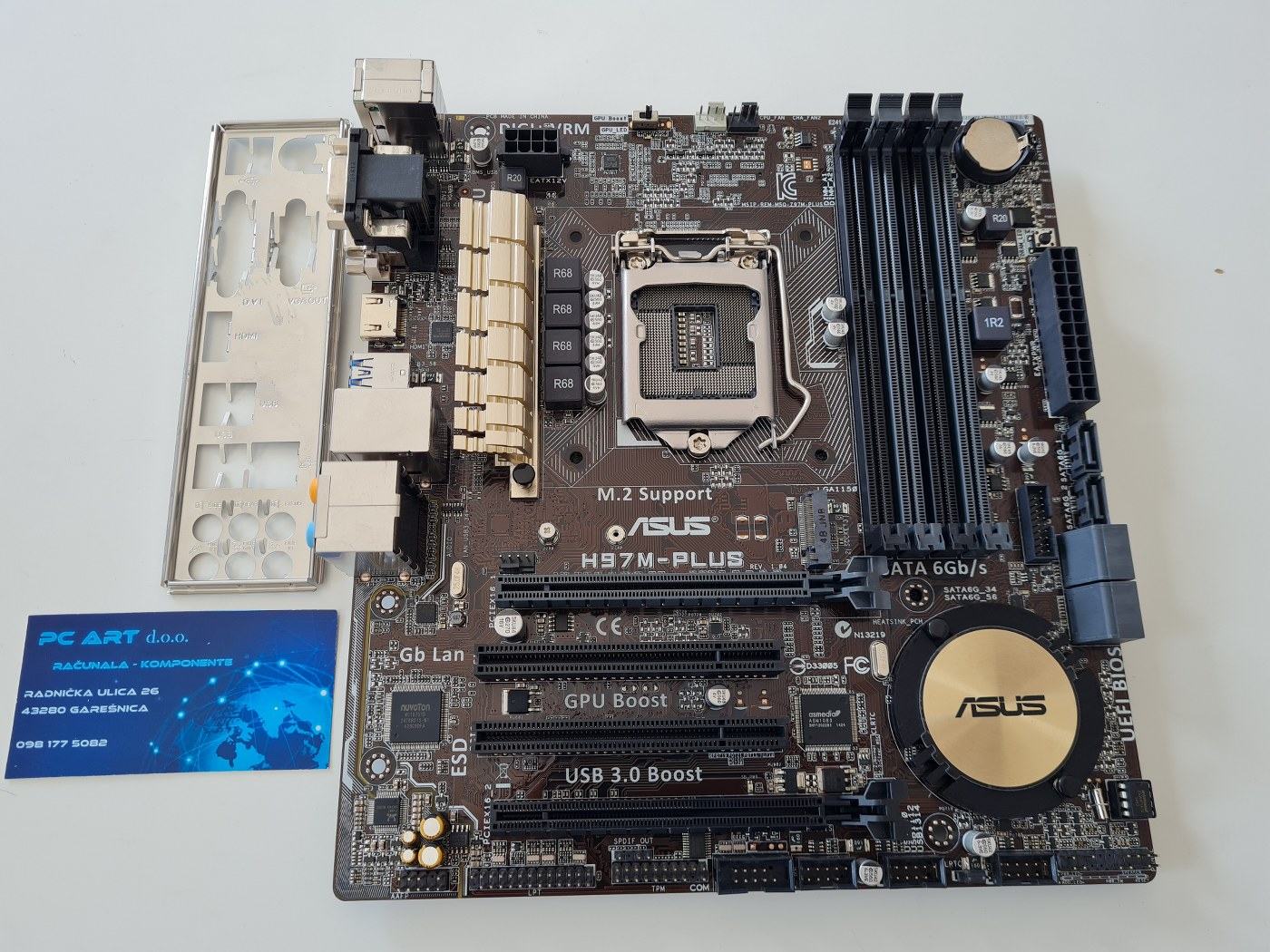 ASUS H97M-PLUS, M.2, Intel H97, Socket 1150 - Račun / R1 / Jamstvo