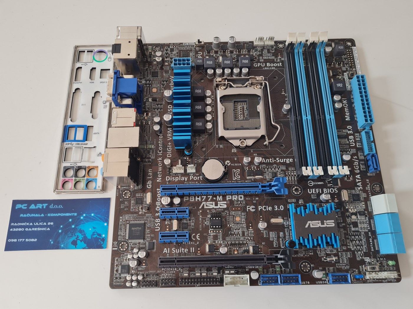 ASUS P8H77-M PRO, Intel H77, Socket 1155 - Račun / R1 / Jamstvo