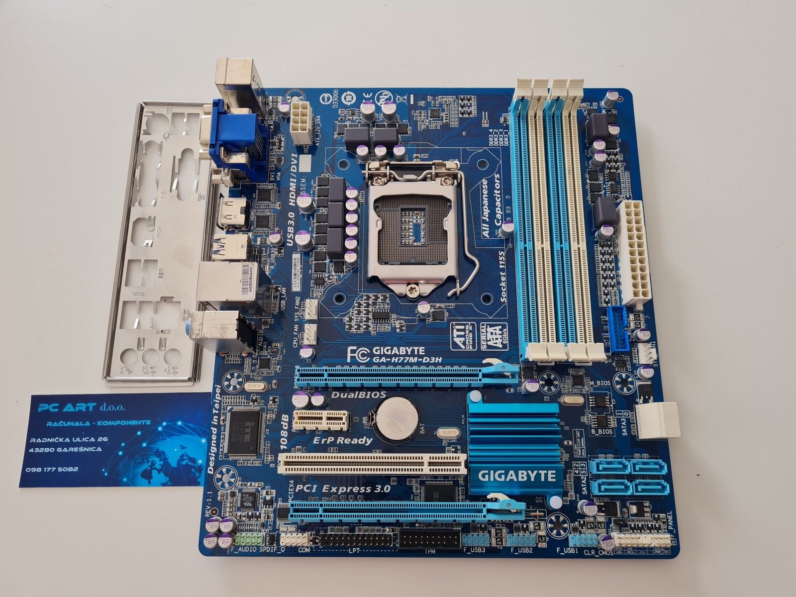 Gigabyte GA-H77M-D3H, Intel H77, Socket 1155 - Račun / R1 / Jamstvo