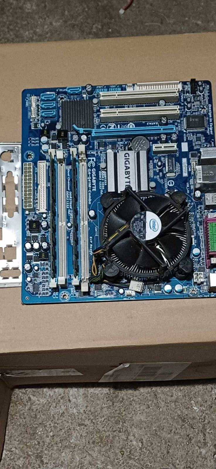 MB Gigabyte G41M-COMBO+CPU Quad Q9550+4GB DDR3+cooler+io shield