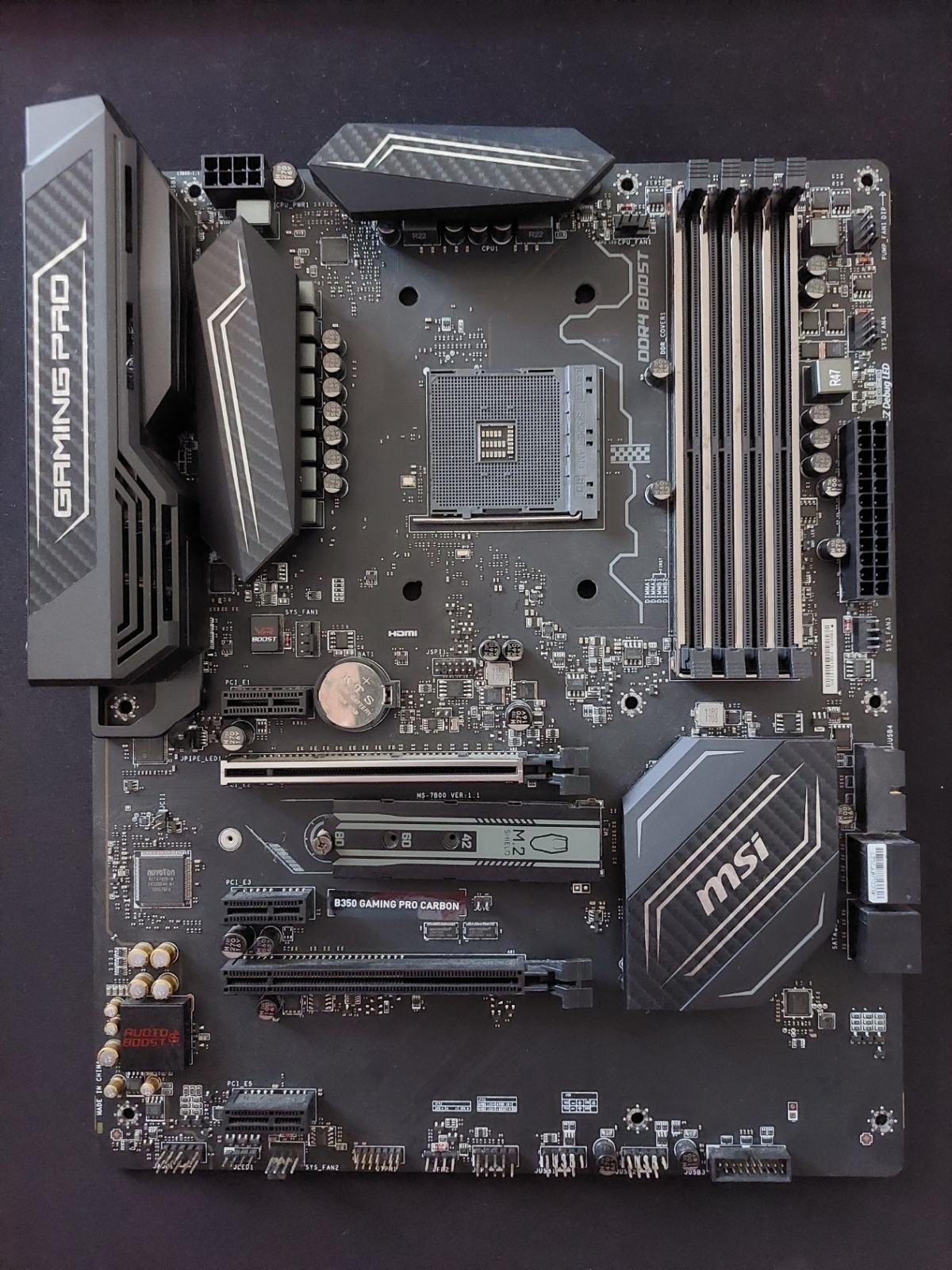 MSI B350 Gaming pro carbon