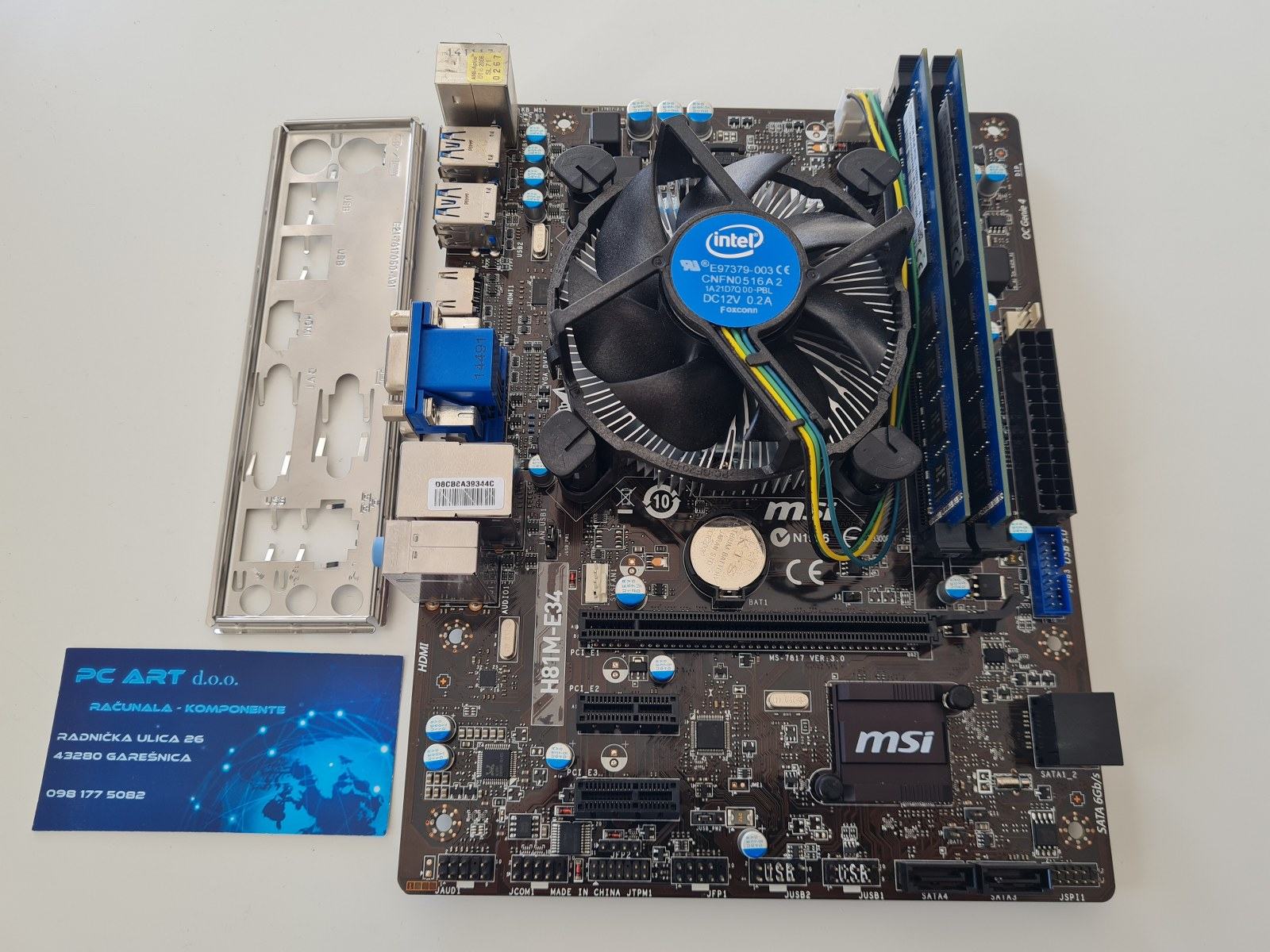 MSI H81M E34 + G3440 + 4GB / 8GB / 16GB RAM - Račun / R1 / Jamstvo