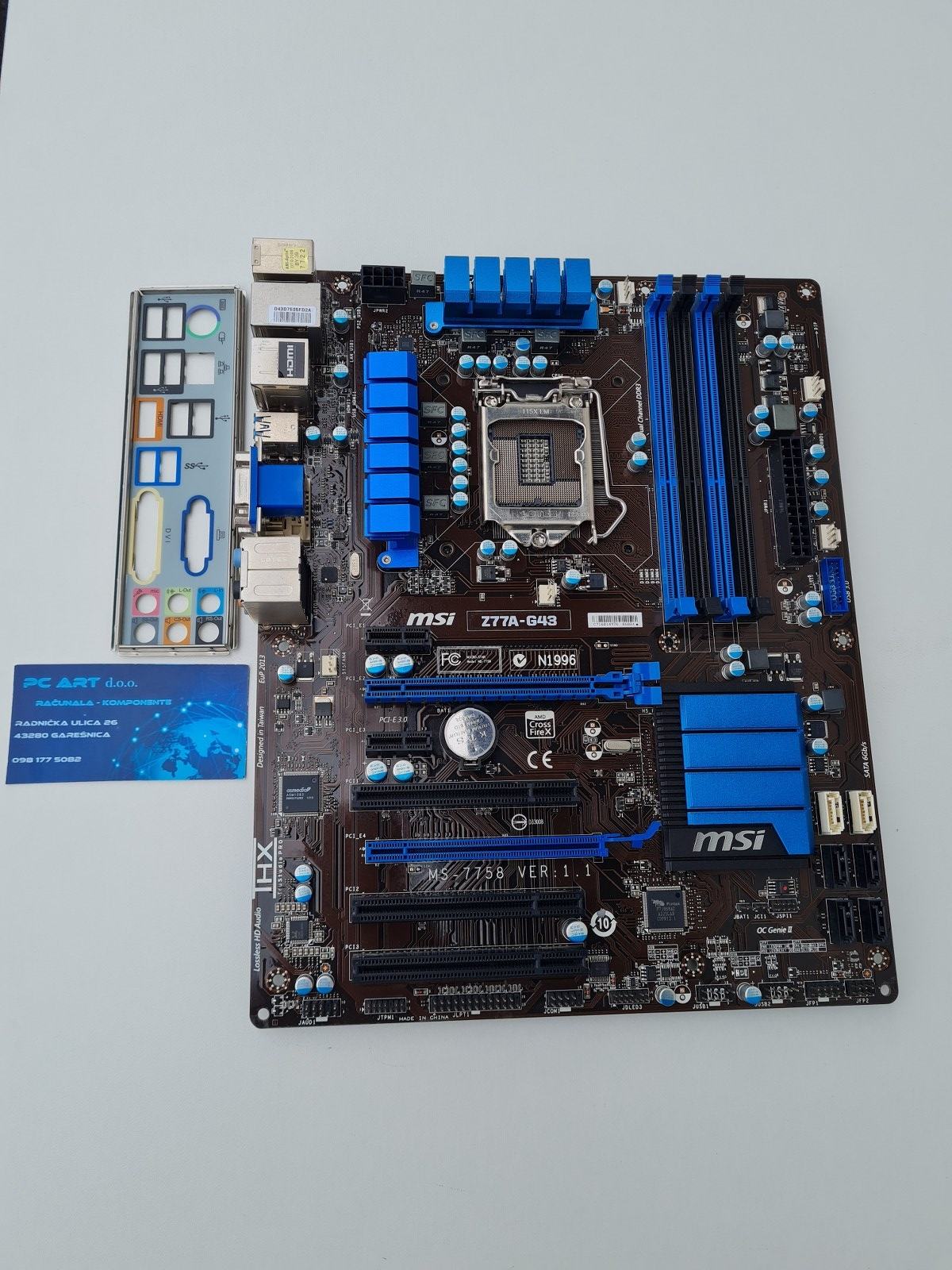 MSI Z77A-G43, Intel Z77, Socket 1155 - Račun / R1 / Jamstvo
