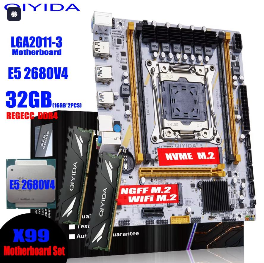 QIYIDA X99 matična ploča LGA 2011-3 Komplet >>HIT