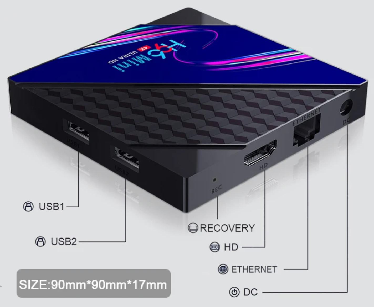 TV BOX H96 Mini V8 RK3228A DDR3 2GB RAM eMMC 16GB ROM Android 10.0